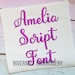 Amelia Script Machine Embroidery Font Monogram Alphabet - 3 Sizes - BX ...