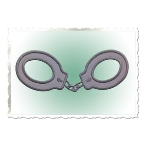 Applique Handcuffs Machine Embroidery Design - 4 Sizes - Instant ...