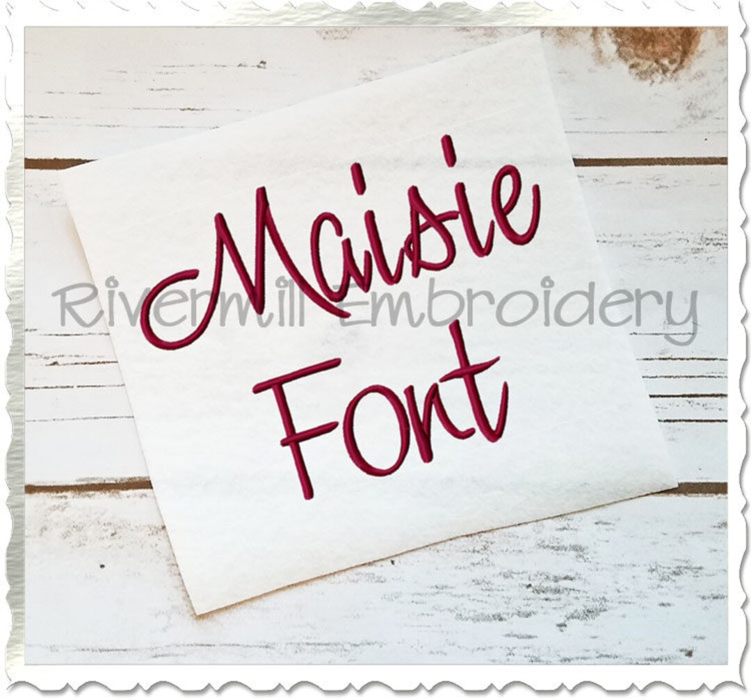 Maisie Machine Embroidery Font Monogram Alphabet - 3 Sizes - BX Files ...