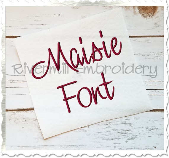 Maisie Machine Embroidery Font Monogram Alphabet 3 Sizes - Etsy