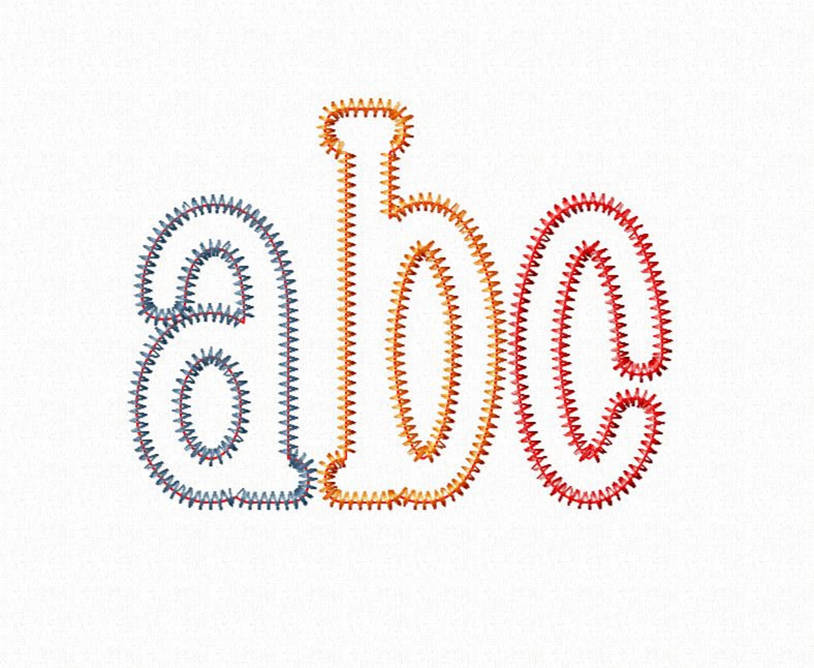 Zig Zag Chachie Applique Machine Embroidery Font Monogram Alphabet - 4 ...