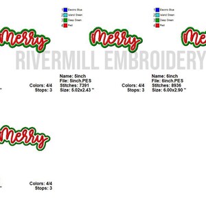 Merry Applique Machine Embroidery Design - 4 Sizes - Instant Download ...