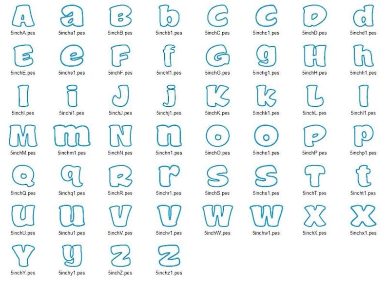 Puff Applique Machine Embroidery Font Monogram Alphabet - 3 Sizes - BX ...
