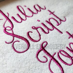 Julia Script Machine Embroidery Font Monogram Alphabet - 3 Sizes - BX ...