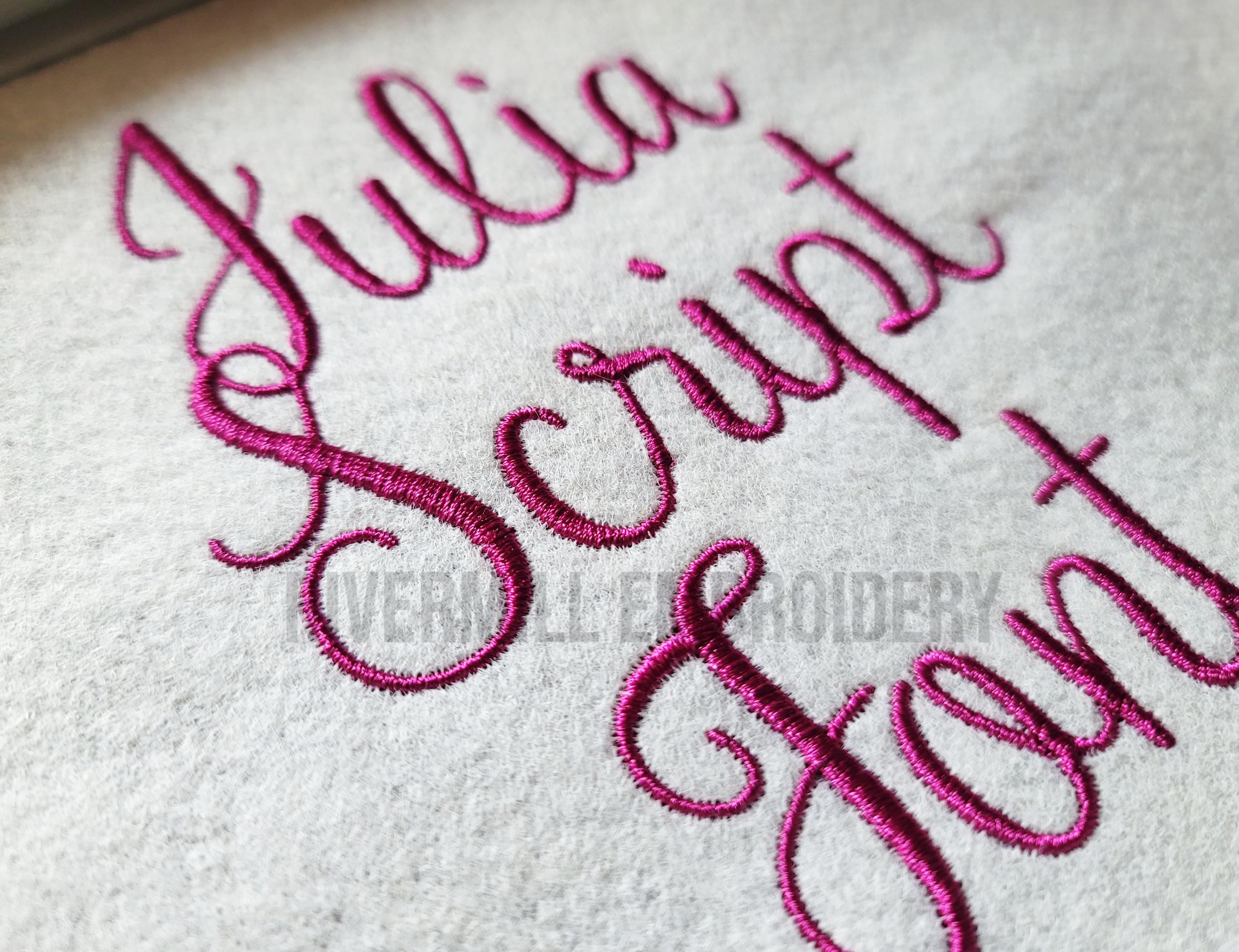 Julia Script Machine Embroidery Font Monogram Alphabet - 3 Sizes - BX ...