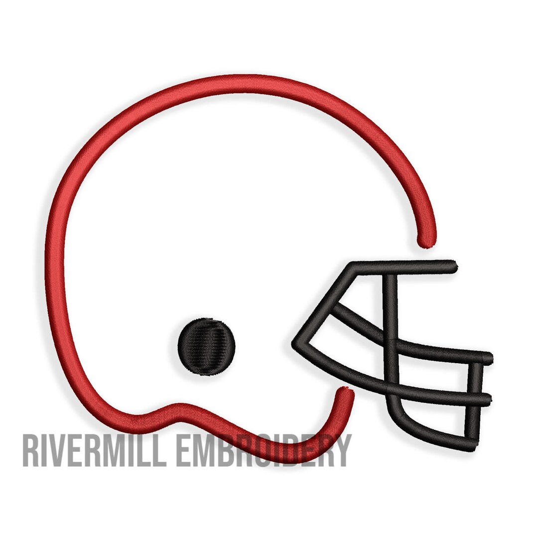 Football Helmet Machine Embroidery Design - 4 Sizes - Instant Download ...