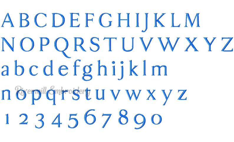 Baker Machine Embroidery Font Alphabet - 3 Sizes - BX Files Instant ...