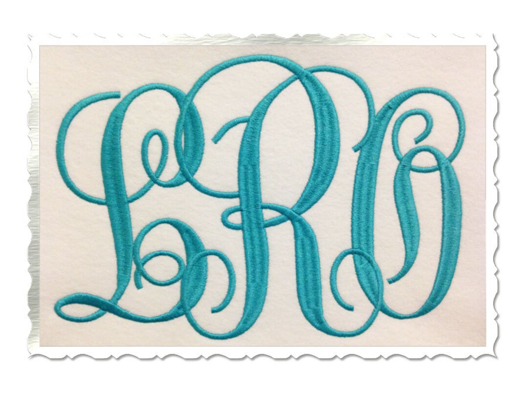 Large Fancy Monogram Machine Embroidery Font Alphabet - 3 Sizes - BX ...