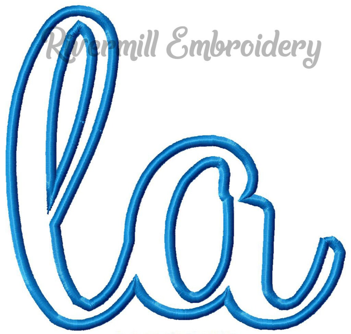 LA Louisiana Applique Machine Embroidery Design - 4 Sizes - Etsy