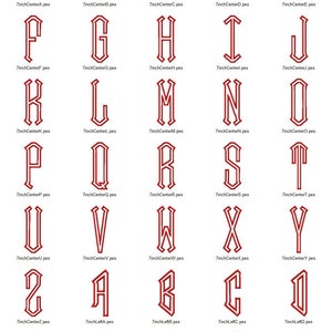 Point Monogram Applique Machine Embroidery Font Alphabet - 4 Sizes - BX ...