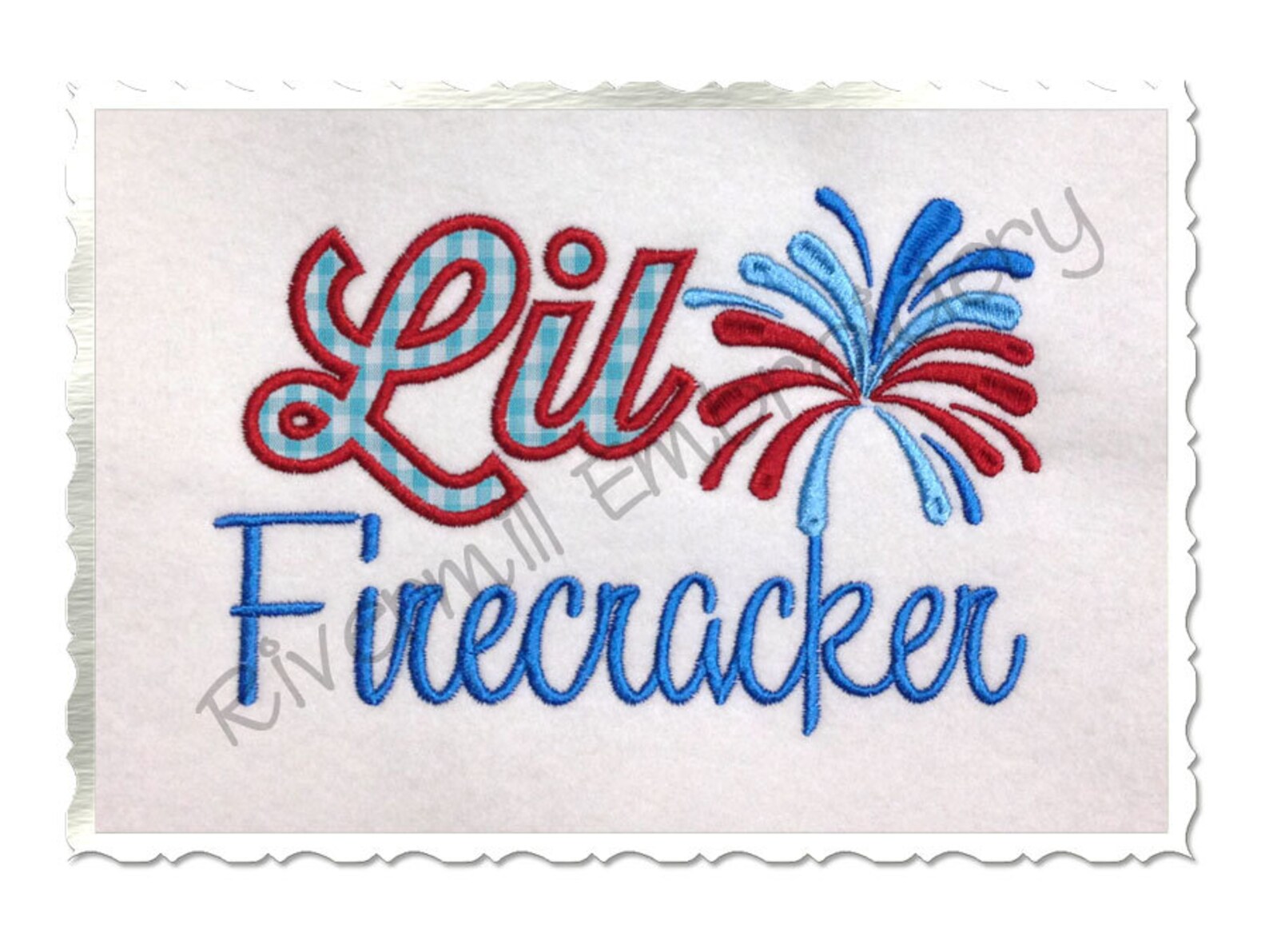 Lil Firecracker Applique Machine Embroidery Design 4 Sizes - Etsy