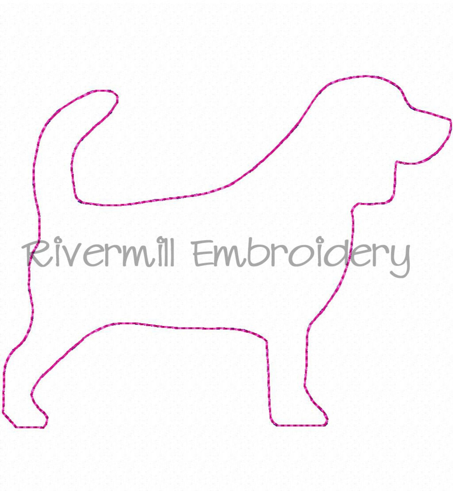 Raggy Applique Beagle Machine Embroidery Design 4 Sizes - Etsy