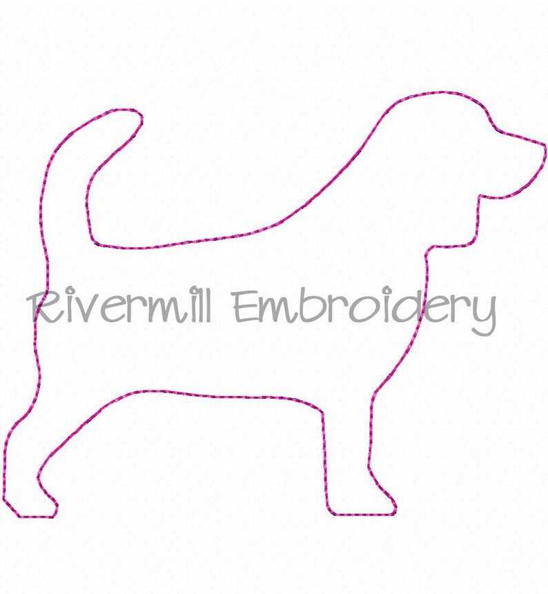Raggy Applique Beagle Machine Embroidery Design 4 Sizes - Etsy