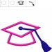 Applique Graduation Cap Machine Embroidery Design 4 Sizes - Etsy