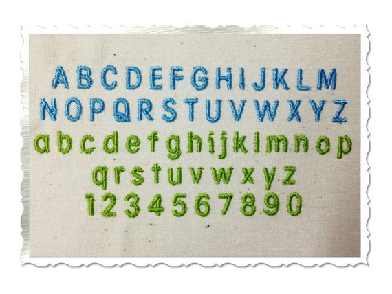 Embroidery Block Alphabet