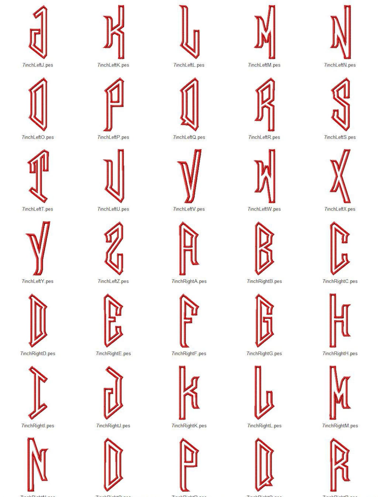 Point Monogram Applique Machine Embroidery Font Alphabet - 4 Sizes - BX ...