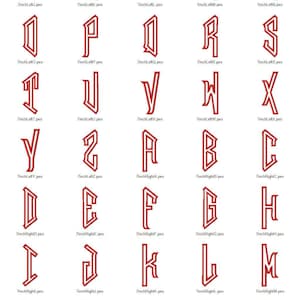 Point Monogram Applique Machine Embroidery Font Alphabet - 4 Sizes - BX ...