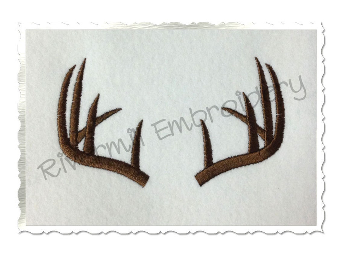 Deer Antlers Machine Embroidery Design - 4 Sizes - Etsy