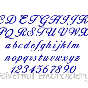 3" Size Only - Ballet Script Machine Embroidery Font Monogram Alphabet ...