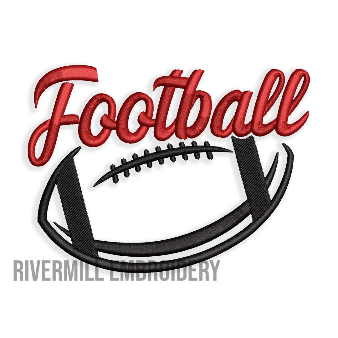 Script Football Lettering Machine Embroidery Design - 4 Sizes - Etsy