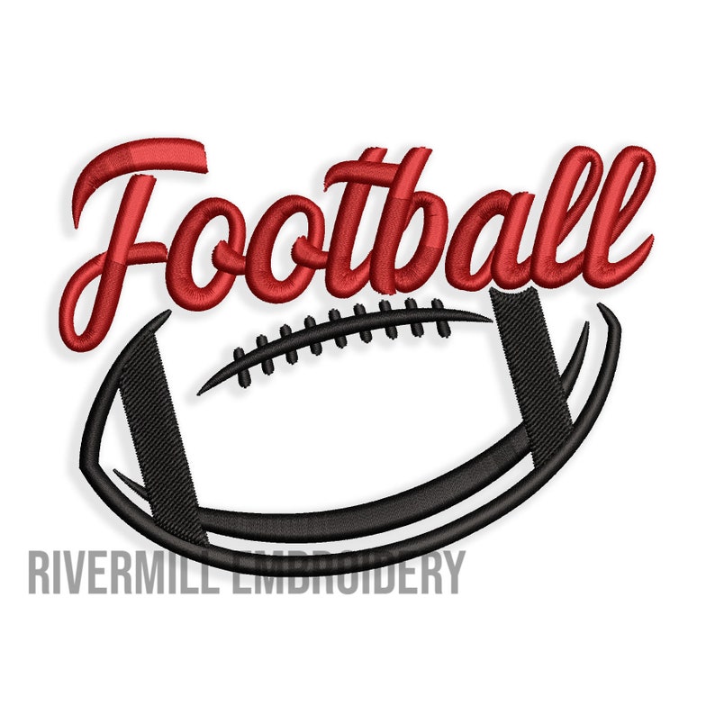 Script Football Lettering Machine Embroidery Design - 4 Sizes - Etsy
