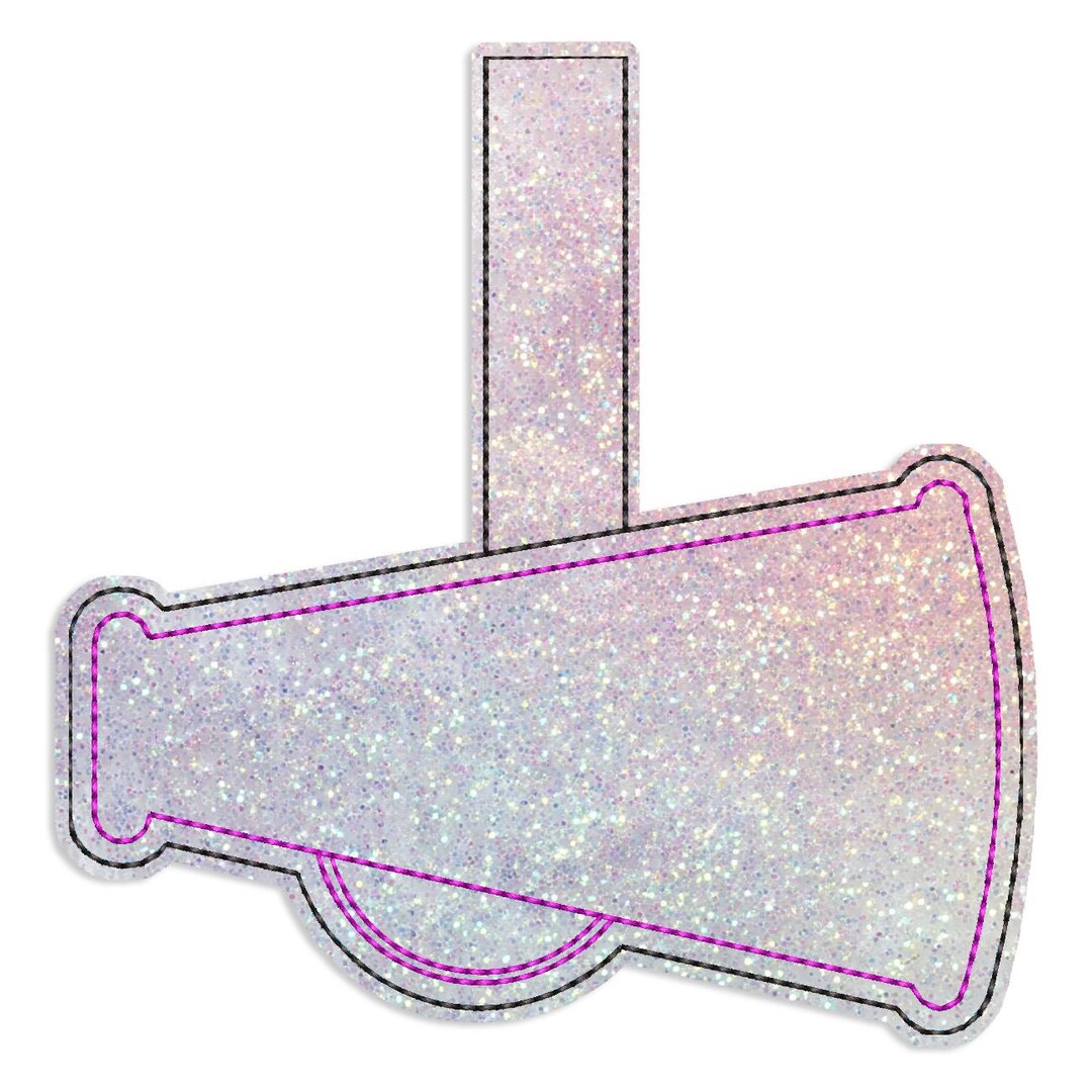 Cheer Megaphone in the Hoop Snap Tab Key Fob Machine Embroidery Design ...