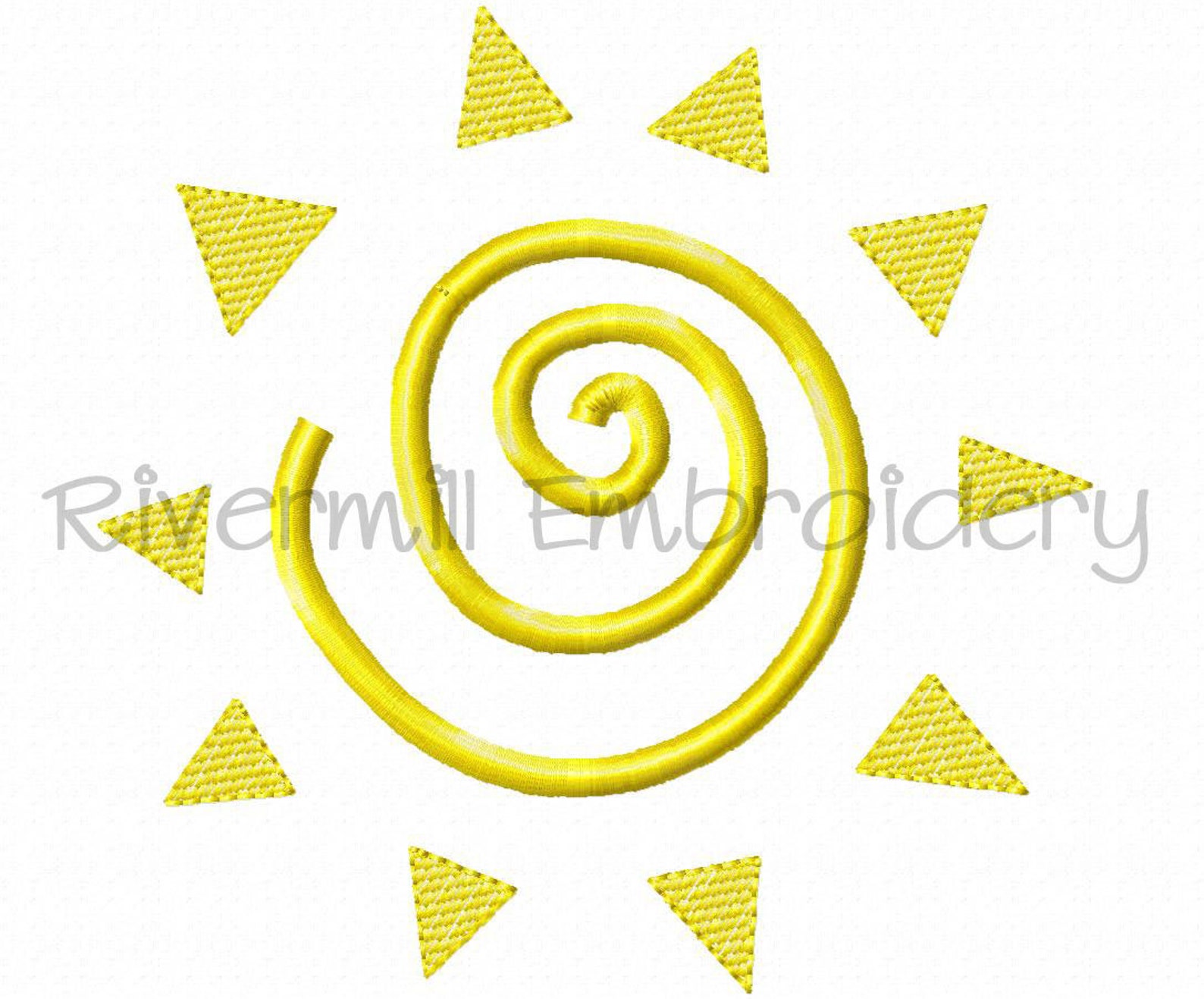 Swirl Sun Machine Embroidery Design - Etsy