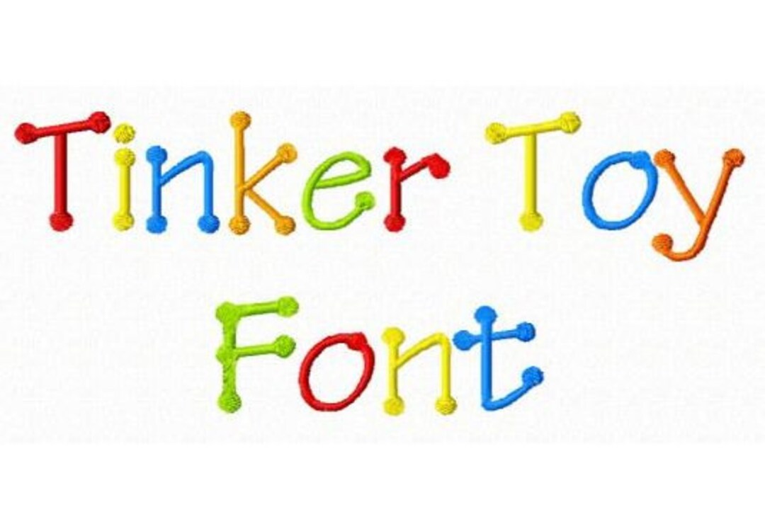Tinker Toy Machine Embroidery Font Monogram Alphabet - 3 Sizes - BX ...