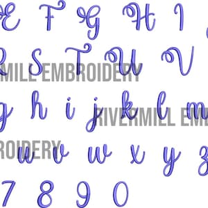 Harriet Script Machine Embroidery Font Monogram Alphabet - 3 Sizes - BX ...
