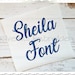 Sheila Machine Embroidery Font Monogram Alphabet 3 Sizes - Etsy
