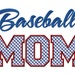 Baseball Mom Applique Machine Embroidery Design - 3 Sizes - Instant ...