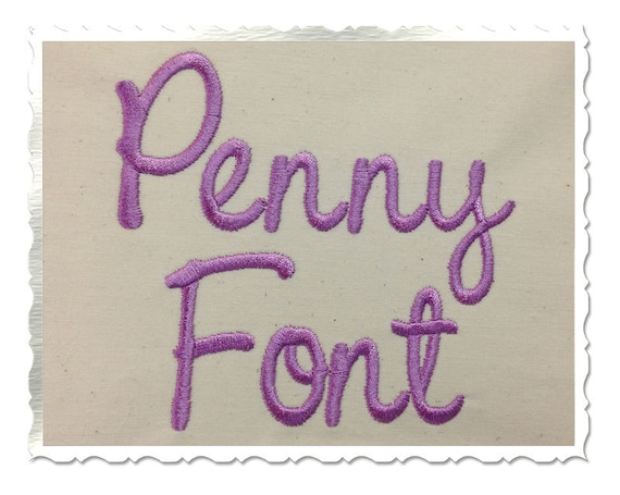 Penny Machine Embroidery Font Monogram Alphabet 3 Sizes - Etsy