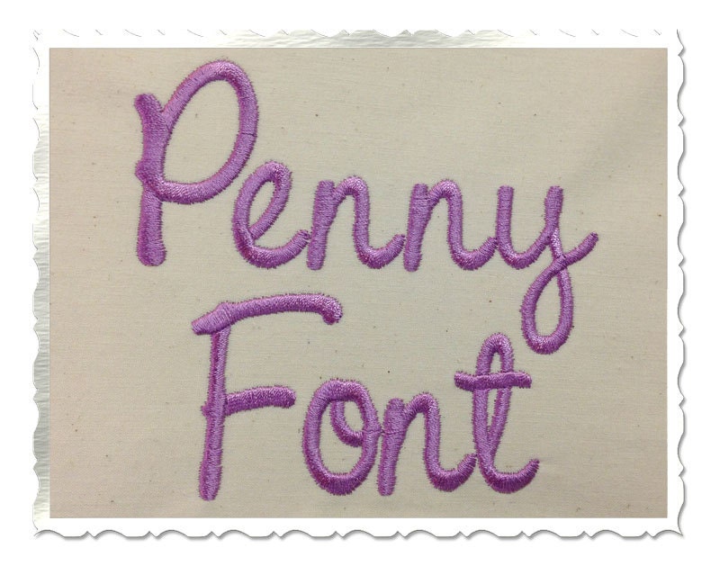 Penny Machine Embroidery Font Monogram Alphabet 3 Sizes | Etsy
