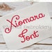 Xiomara Machine Embroidery Font Monogram Alphabet 3 Sizes | Etsy