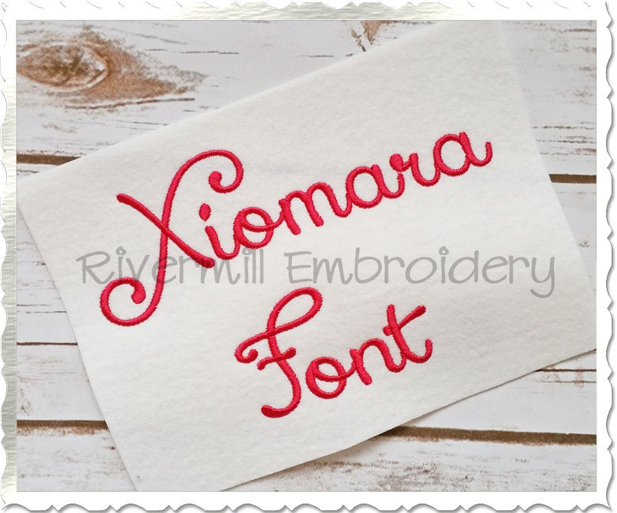 Xiomara Machine Embroidery Font Monogram Alphabet 3 Sizes | Etsy