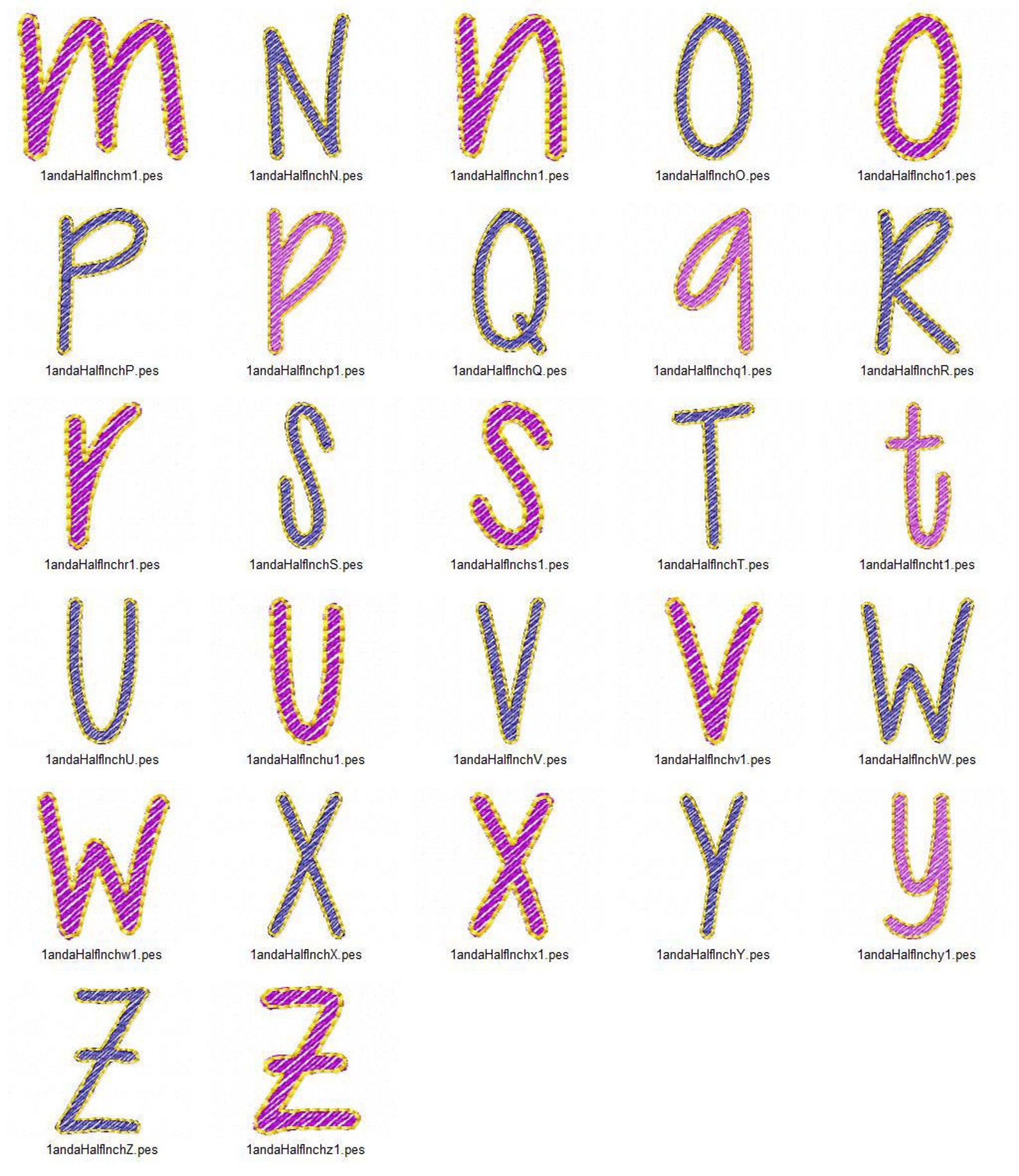 Vintage Style Cutesy Machine Embroidery Font Alphabet 1 - Etsy