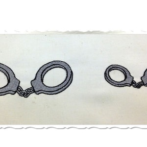 Mini Handcuffs Machine Embroidery Design - 2 Sizes - Etsy