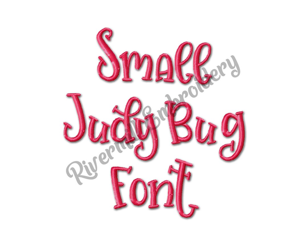 Small Judy Bug Machine Embroidery Font Monogram Alphabet 2 Sizes - Etsy