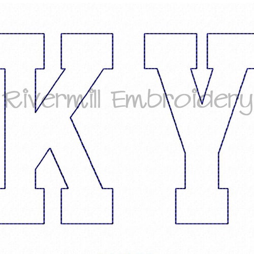 Kentucky Ky Applique Design 12 SIZES Machine Embroidery File - Etsy