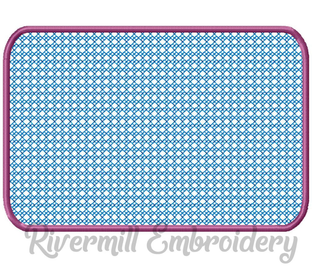 Rectangle Knockdown Stitch W/ Satin Stitch Border Machine Embroidery ...
