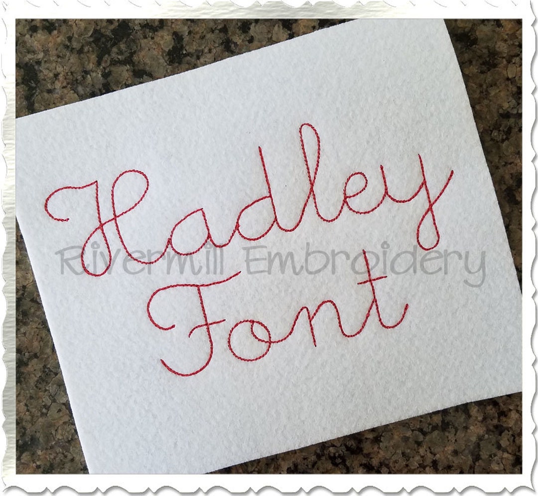 Hadley Vintage Bean Stitch Machine Embroidery Font Monogram Alphabet ...
