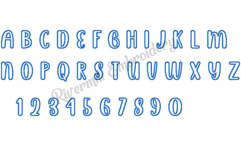 Bubbles Applique Machine Embroidery Font Monogram Alphabet 4 - Etsy