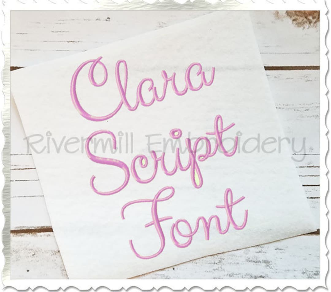 Clara Script Machine Embroidery Font Monogram Alphabet - 3 Sizes - BX ...