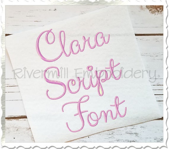 Clara Script Machine Embroidery Font Monogram Alphabet 3 - Etsy