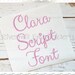 Clara Script Machine Embroidery Font Monogram Alphabet - 3 Sizes - BX ...