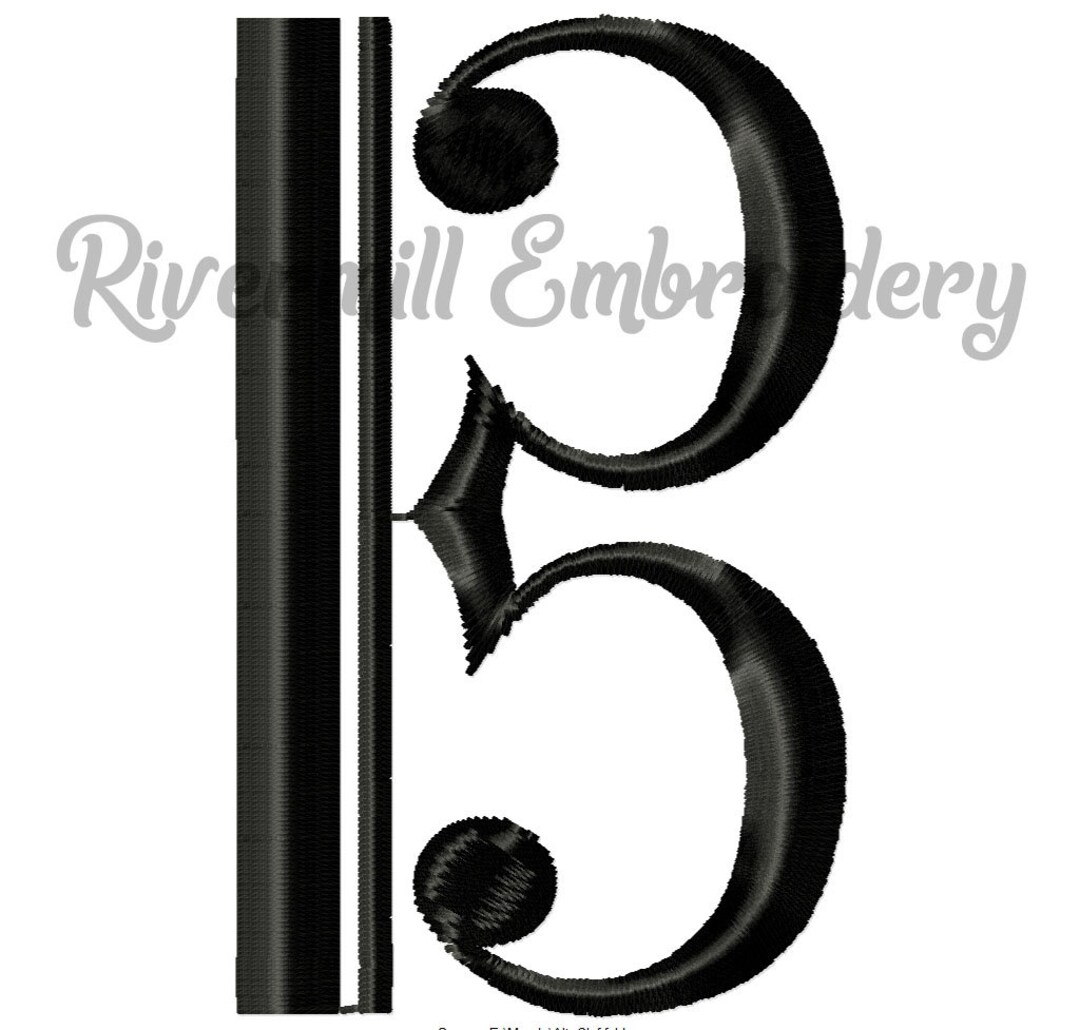 Alto Clef Machine Embroidery Design - 4 Sizes - Etsy