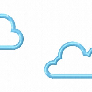 Applique Clouds Machine Embroidery Design - 6 Sizes Each - Instant ...