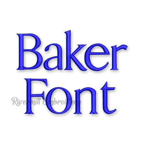 Baker Machine Embroidery Font Alphabet 3 Sizes - Etsy