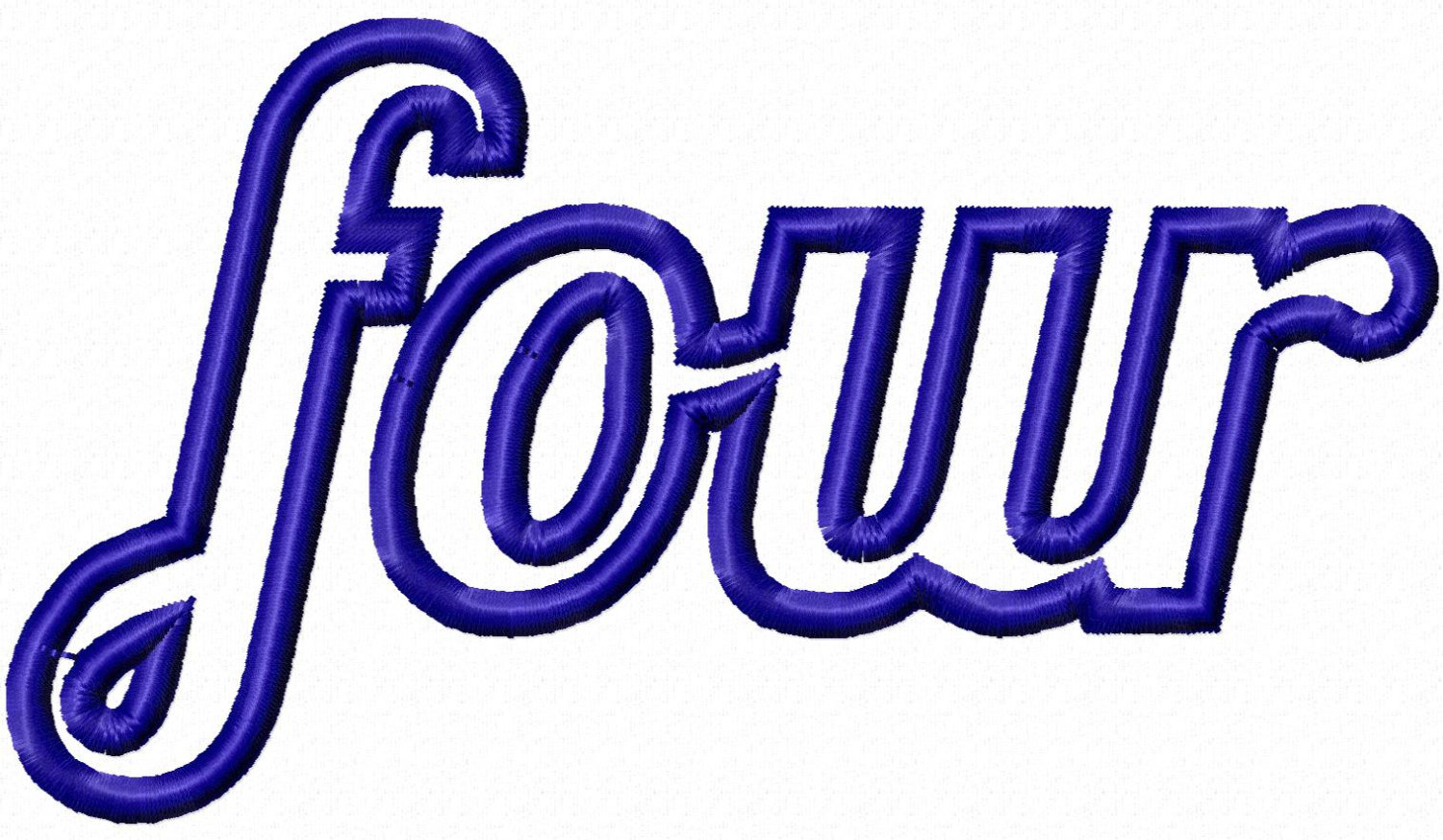 Applique Word four Machine Embroidery Design 3 | Etsy