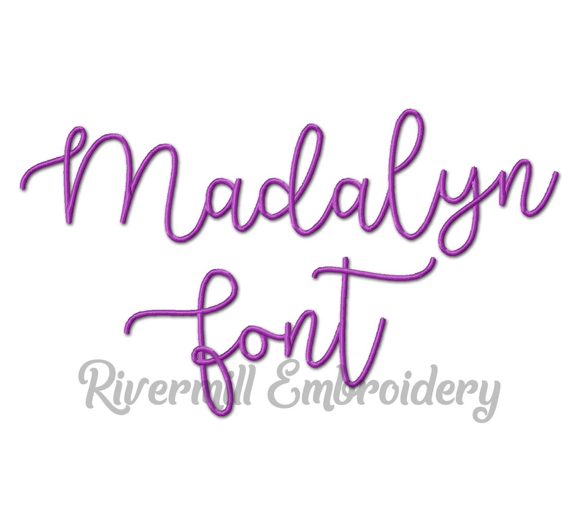 Madalyn Machine Embroidery Font Monogram Alphabet 3 Sizes - Etsy